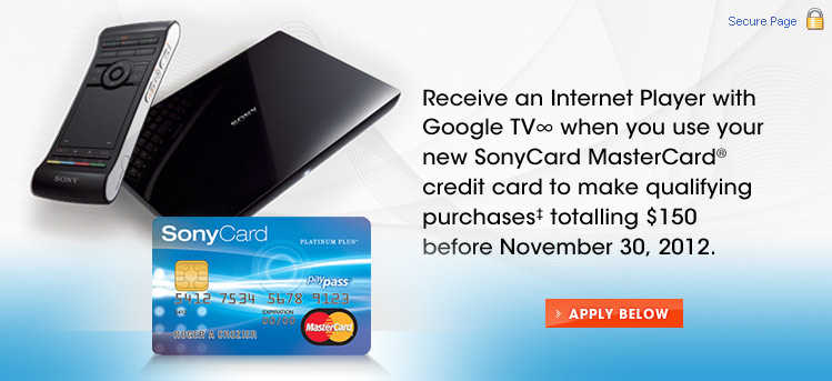 SonyCard: Free Internet Player With Google TV - Hot Canada Deals Hot ...