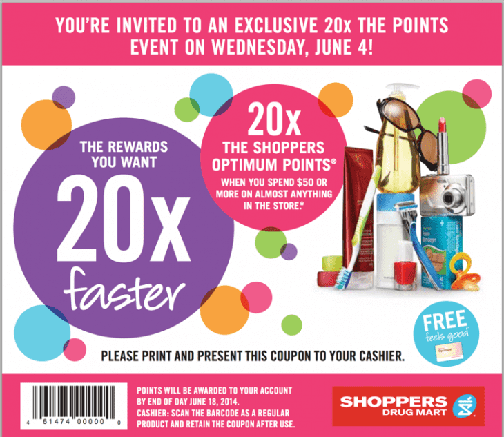 Shoppers Drug Mart Canada Printable Coupons: Get 20X the Shoppers ...