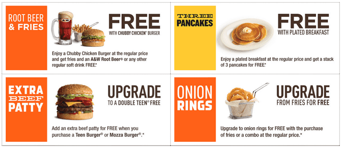A W Canada New Coupons FREE A W Root Beer Fries With Chubby Chicken Burger And More Freebies 