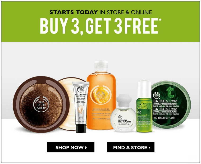 The Body Shop Canada Offers: Buy 3 Get 3 FREE Sitewide & More Deals ...