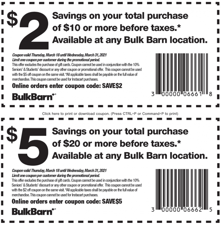 Bulk Barn Canada New Coupons and Flyer Deals: Save $2 to $5 Off Your ...