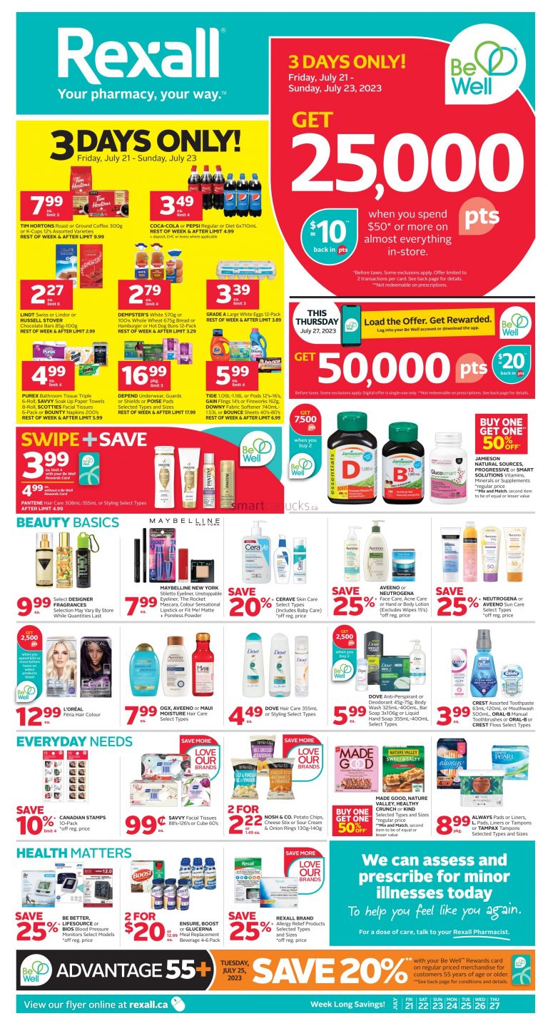 Rexall (ON) Flyer July 21 to 27 - Hot Canada Deals Hot Canada Deals