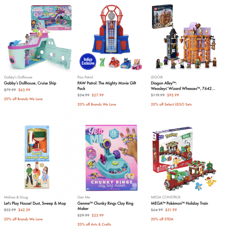 Indigo Chapters Canada Pre Black Friday Offers: Save 20% on Top Toys ...