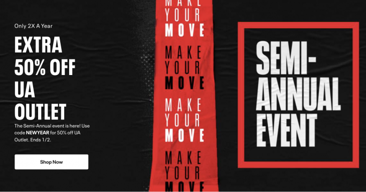 Under Armour + UA Outlet Canada Boxing Week Offers: Extra 50% off at UA ...