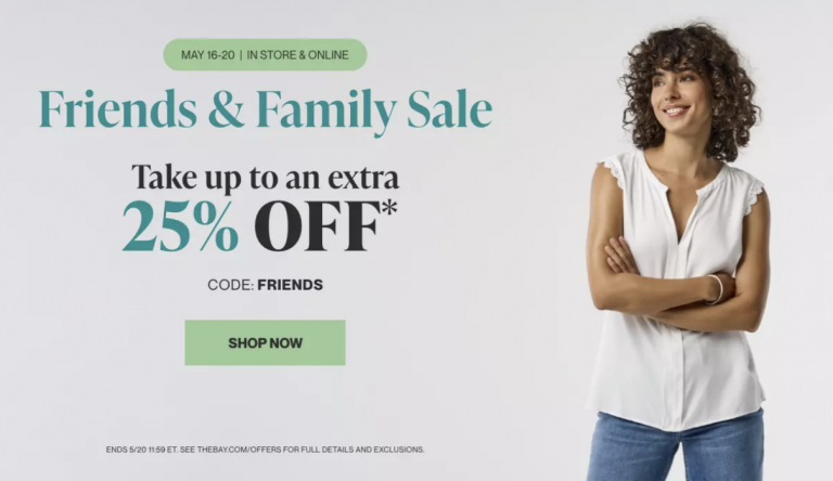 The Bay Canada Friends & Family Sale: Save an Extra 25% off with Promo ...