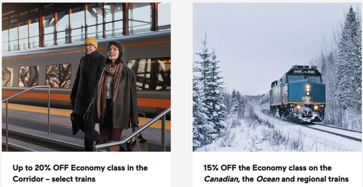 VIA Rail Canada Discount Tuesday: Save 15%-20% OFF Economy Class Using ...
